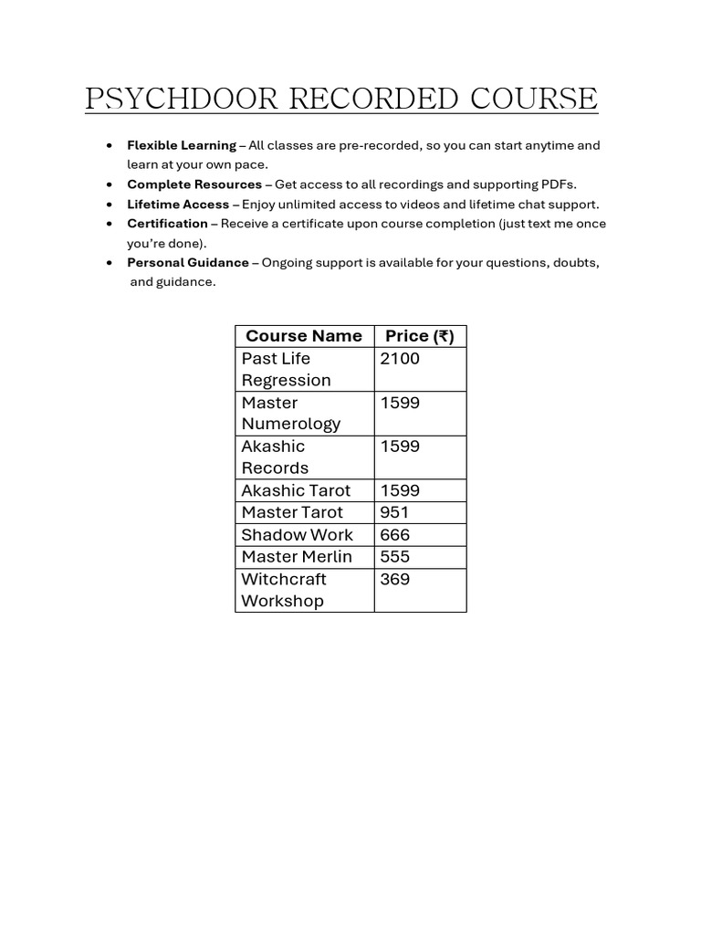 Pre-Recorded Numerology Class Access | PDF | Hypnosis | Trance
