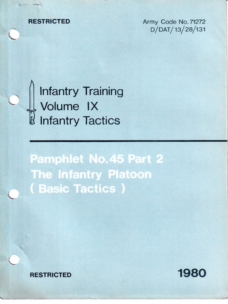 Infantry Tactics Manual Volume IX | PDF | Platoon | Company (Military Unit)