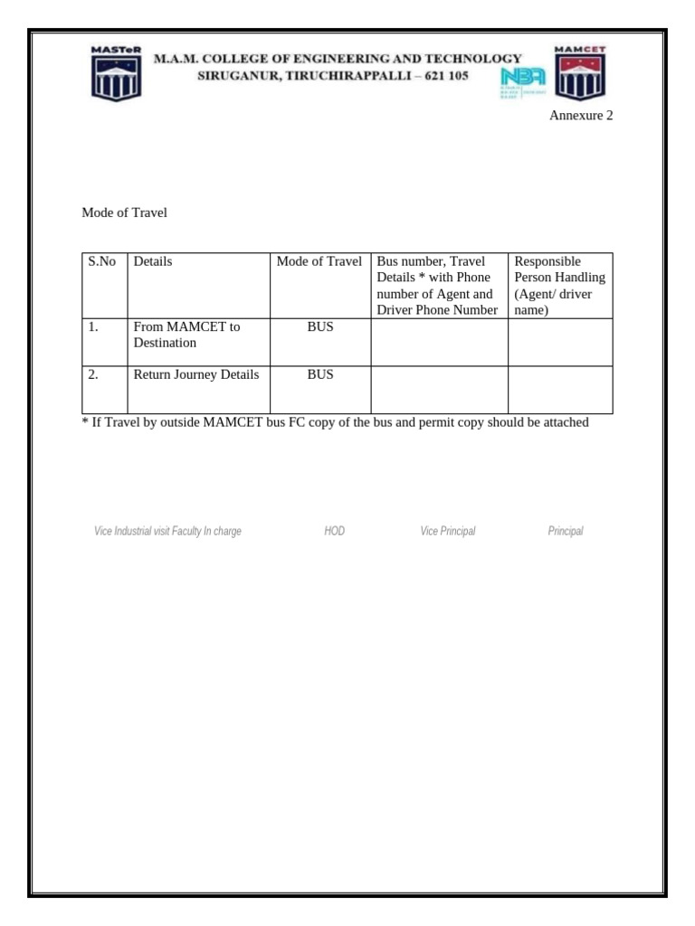 Mode of Travel Ece | PDF