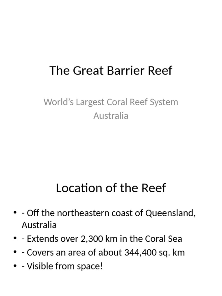 Great Barrier Reef Overview and Conservation | PDF