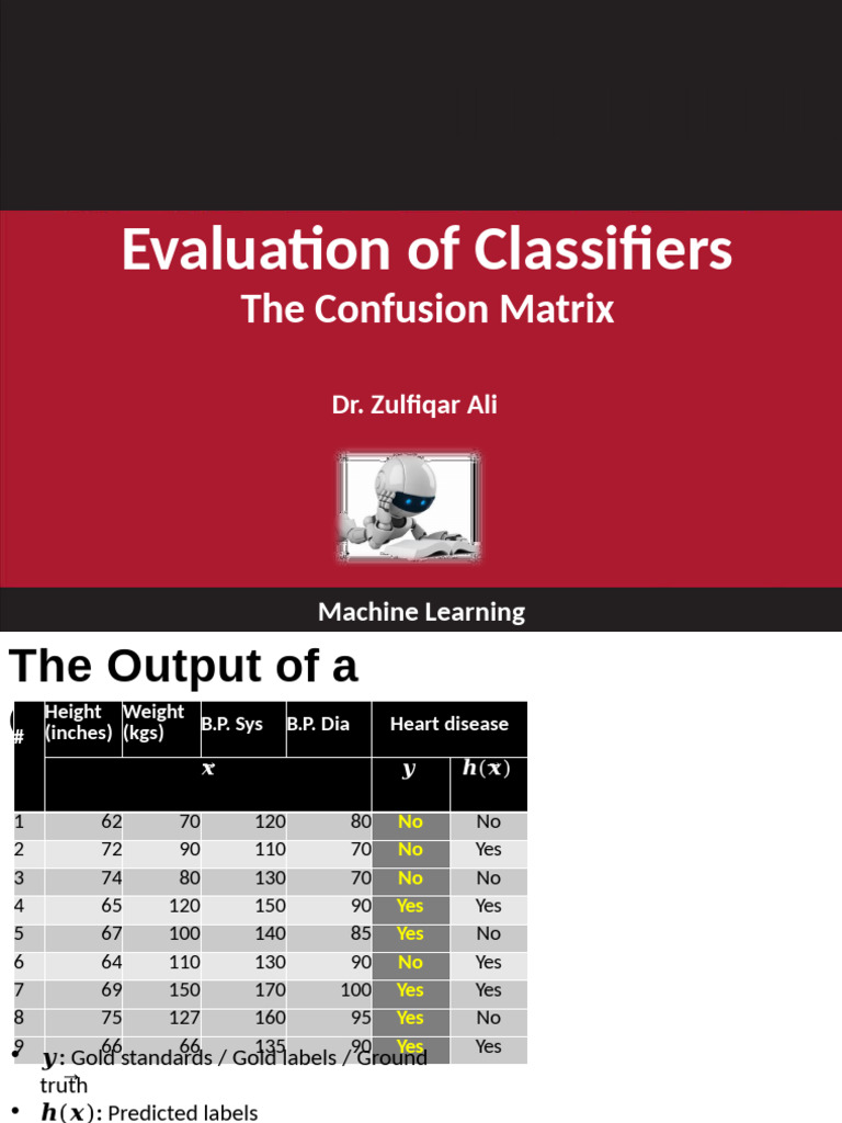 Classifier Evaluation Metrics in ML | PDF | Sensitivity And Specificity ...
