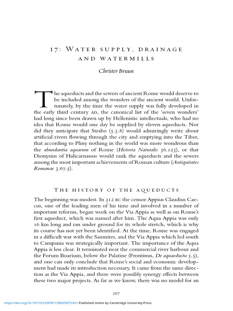 Ancient Roman Water Supply Systems | PDF | Ancient Rome