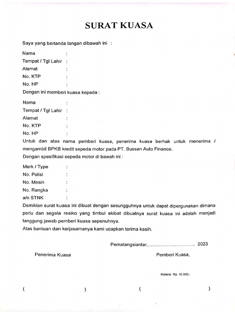 Surat Kuasa | PDF
