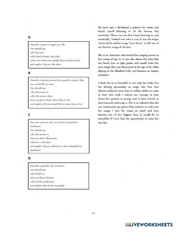 Worksheet 1286553 | PDF