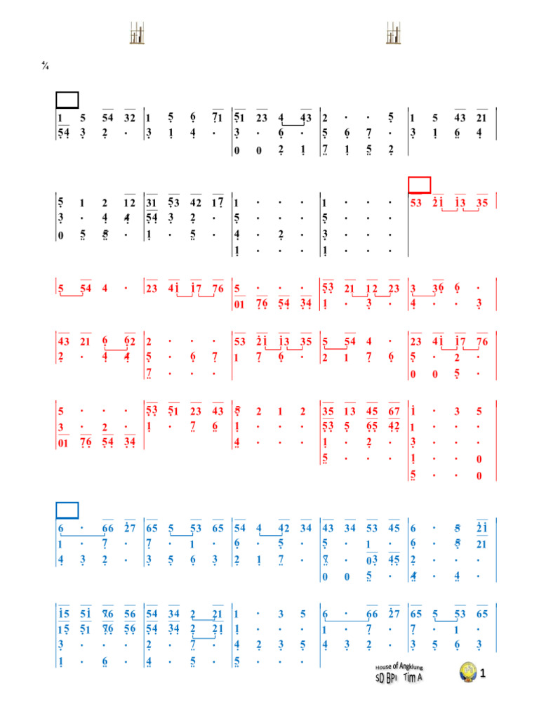 Angklung Sora No.2 Harmoni - Bpi | PDF