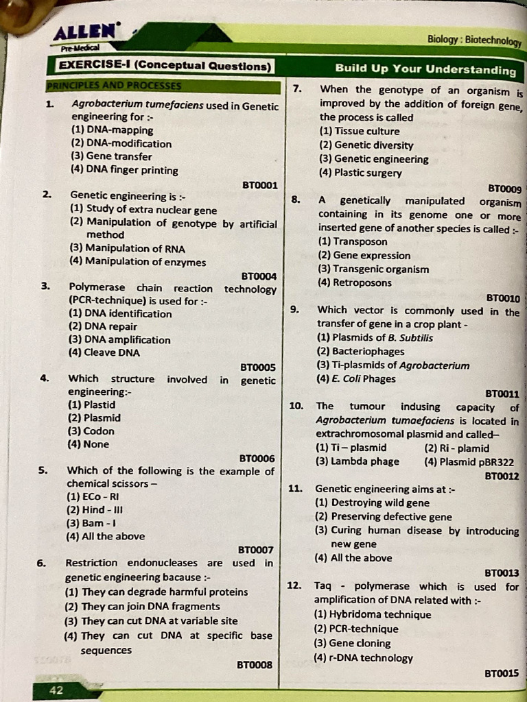 JSO-Biotechnology and Its Applications (157Q) | PDF
