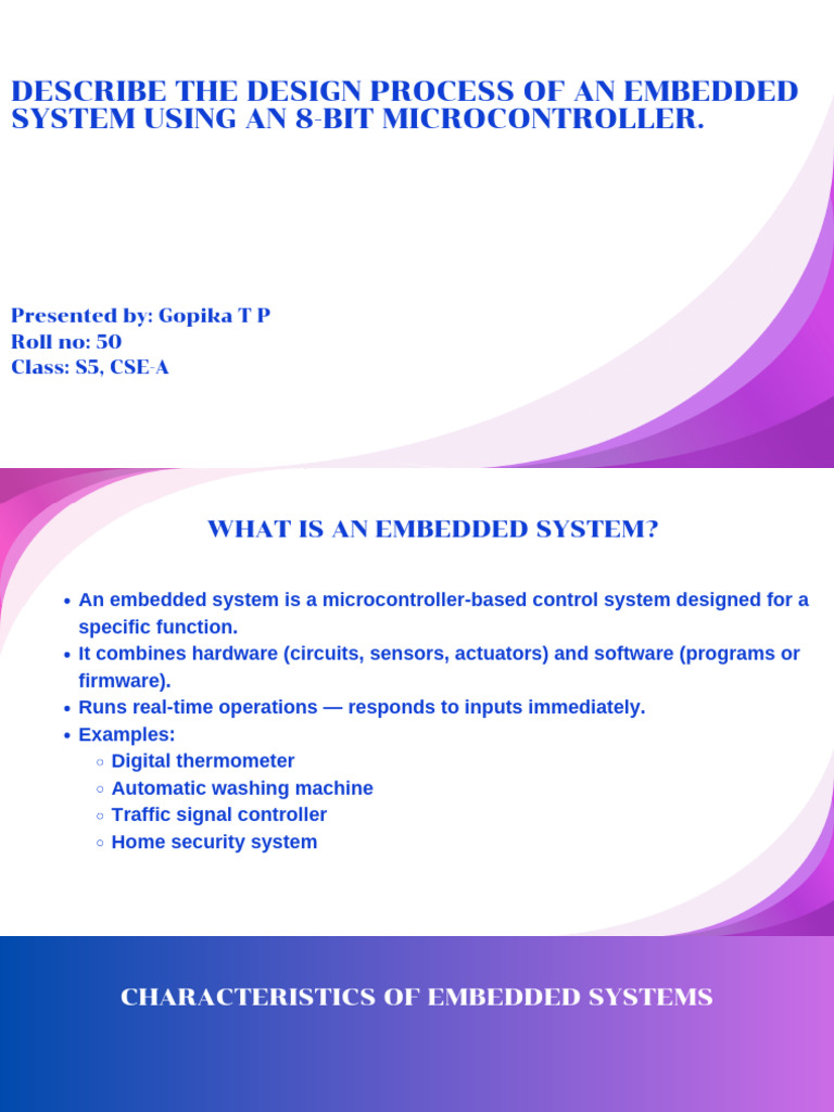DescrDesign Process of Embedded System | PDF | Embedded System ...