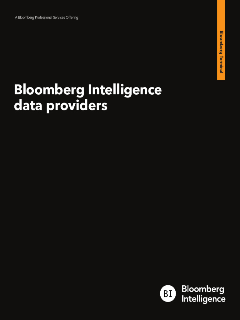 Bloomberg Intelligence Data Providers Overview | PDF | Paper | Banks