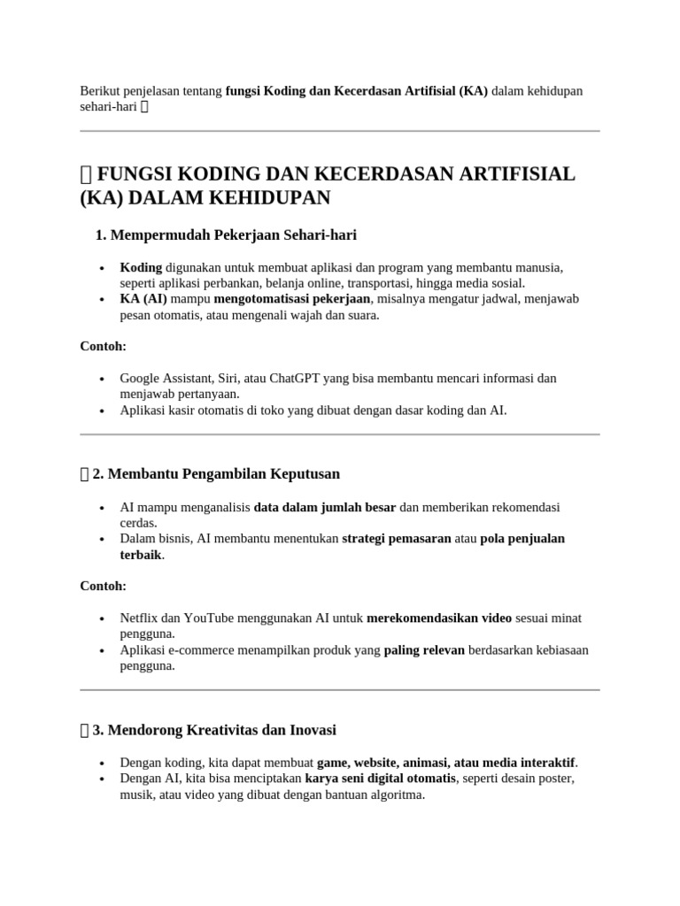 Fungsi Koding Dan Ka Dalam Kehidupan | PDF