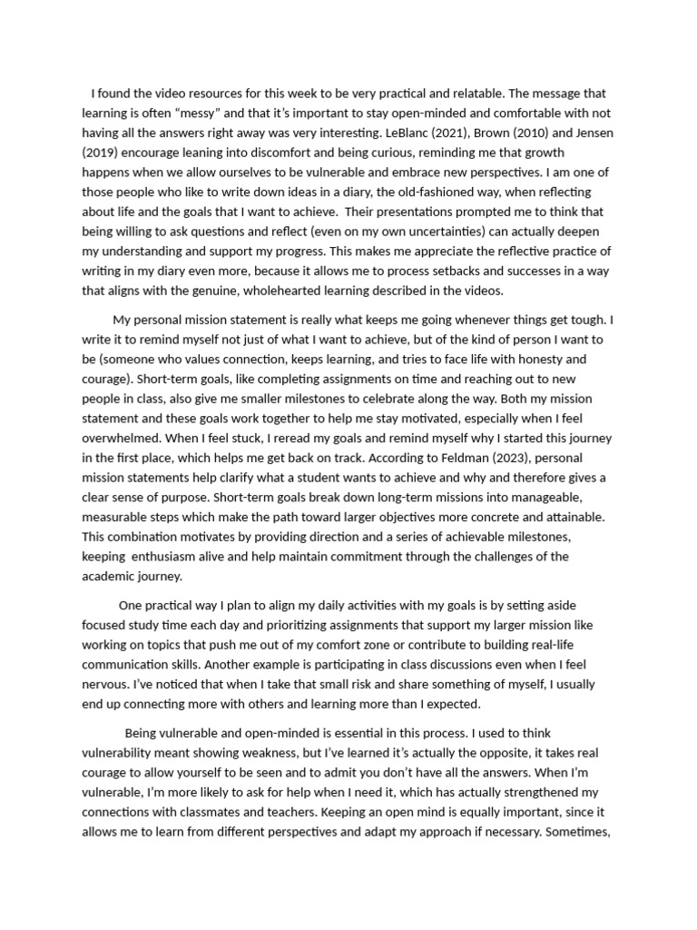 Personal Mission Statements | PDF | Goal | Behavioural Sciences