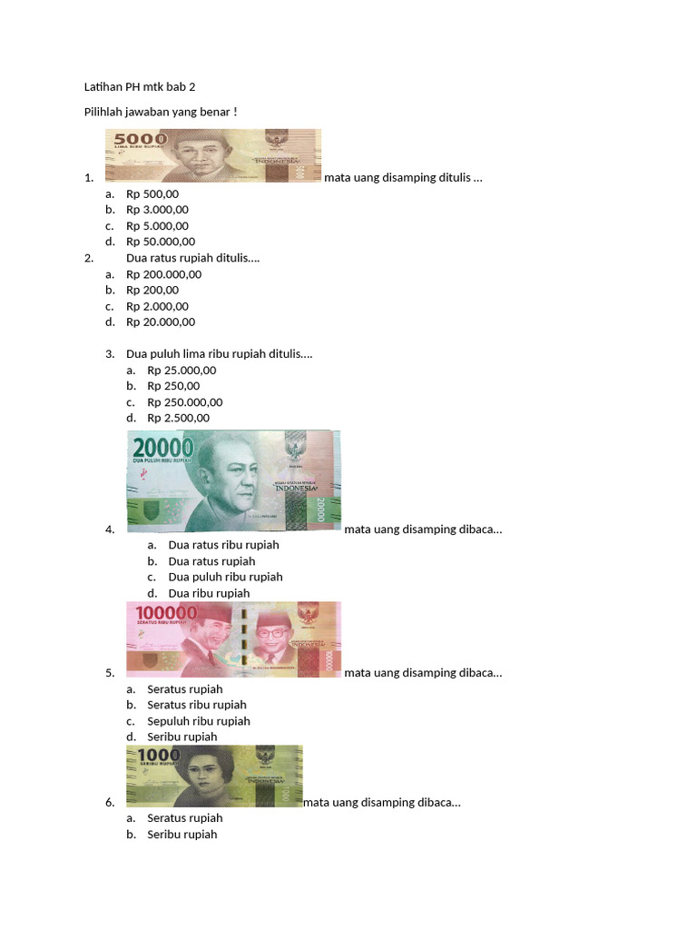 Latihan PH Mtk Bab 2 | PDF