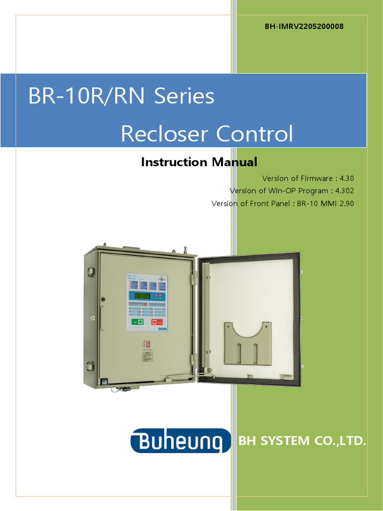 BR-10R/RN Recloser Control Manual | PDF | Power Supply | Electrical ...