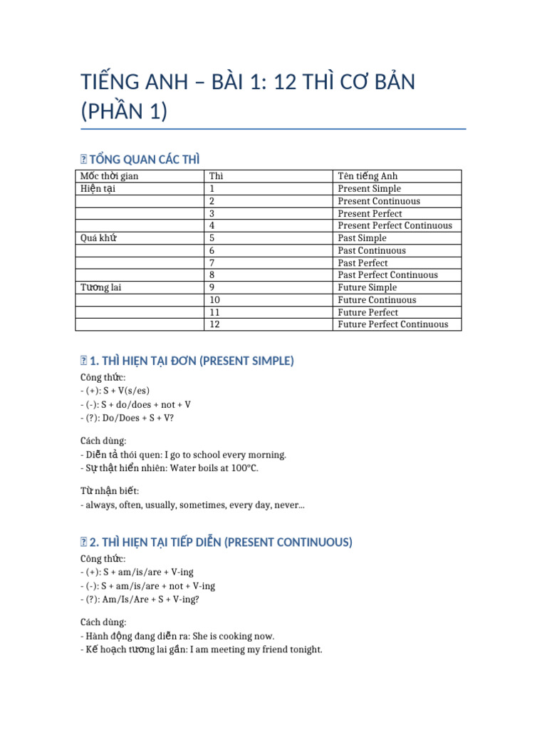 Bai 1 12 Thi Co Ban | PDF