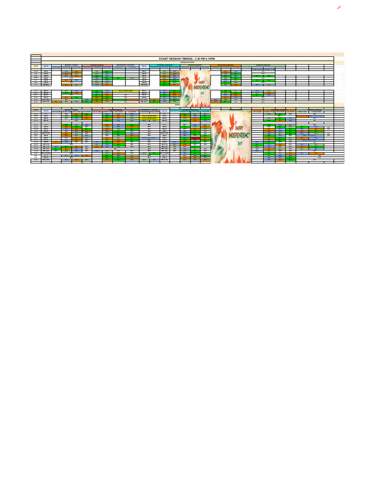 Timetable Med 11 - 08 17 - 08 | PDF