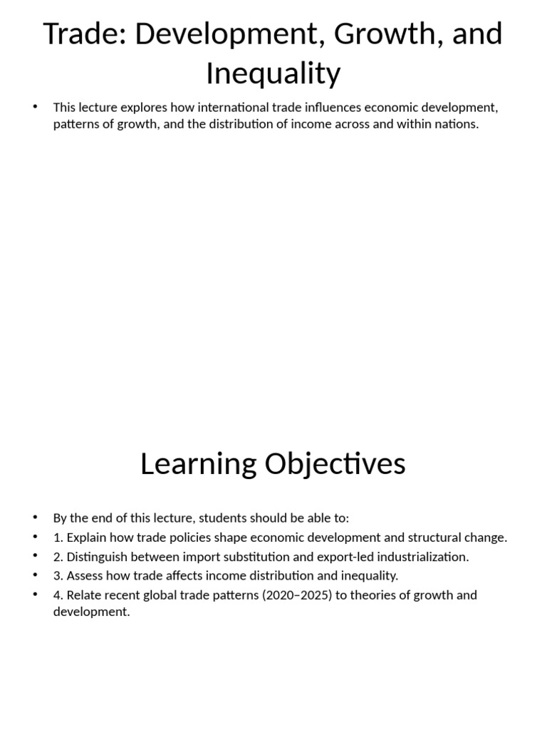Trade's Impact on Growth and Inequality | PDF | Economic Growth ...