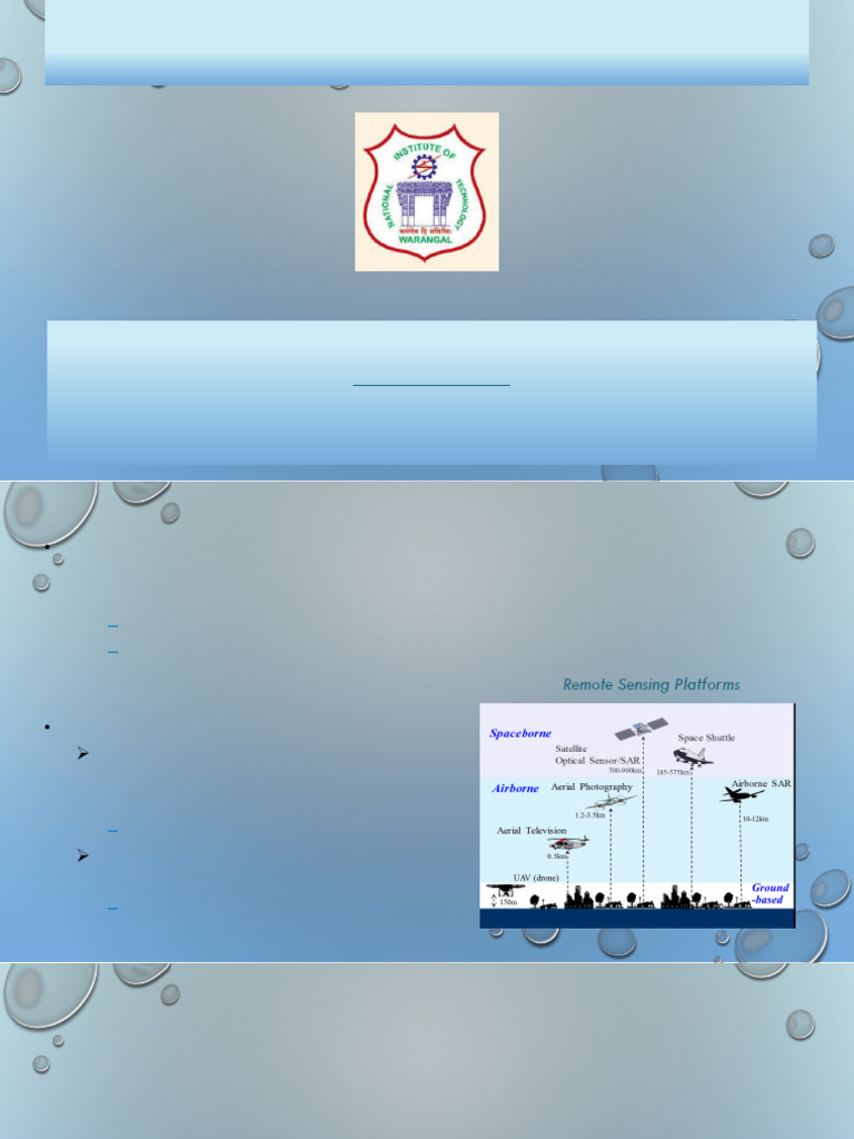 Remote Sensing Platforms and Orbits | PDF | Image Resolution | Satellite