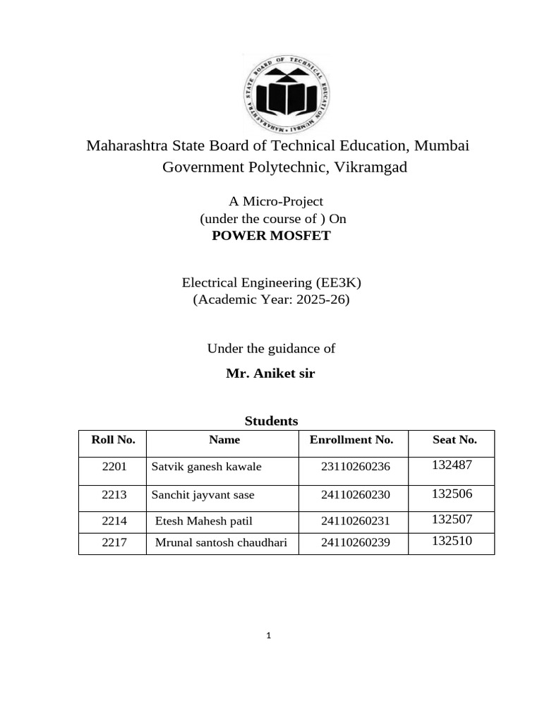 Power Mosfet | PDF | Field Effect Transistor | Mosfet