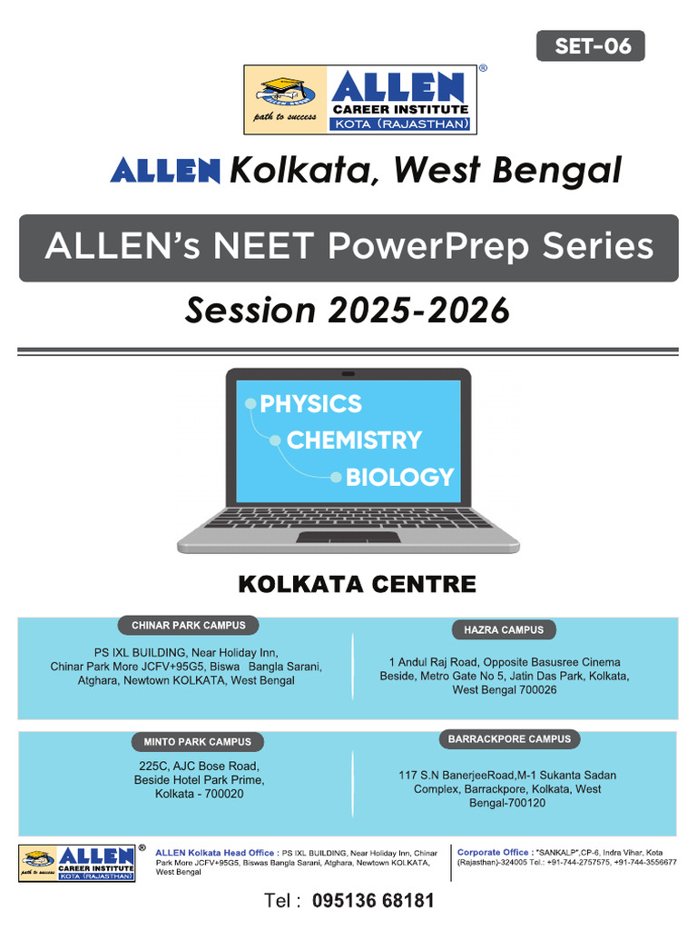 Neet Powerprep Series Set 06 25.09.2025 - 1 | PDF | Chemical ...
