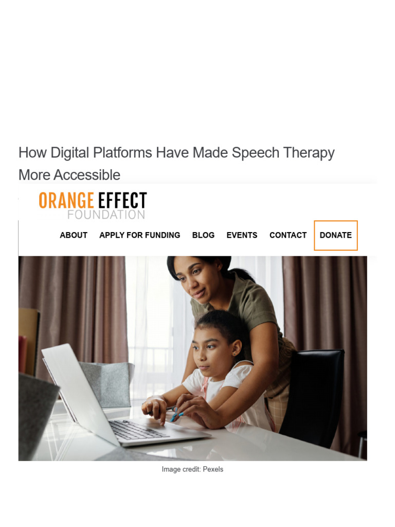 How Digital Platforms Have Made Speech Therapy More Accessible - The ...