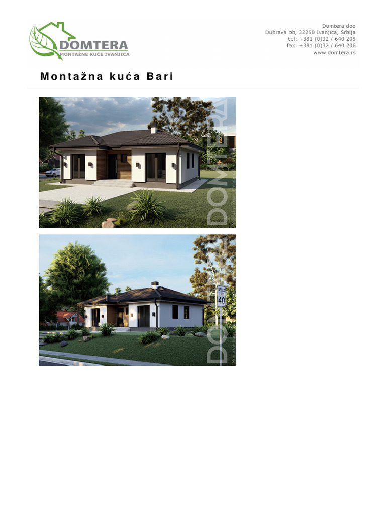 Domtera Montazna Kuca Bari | PDF