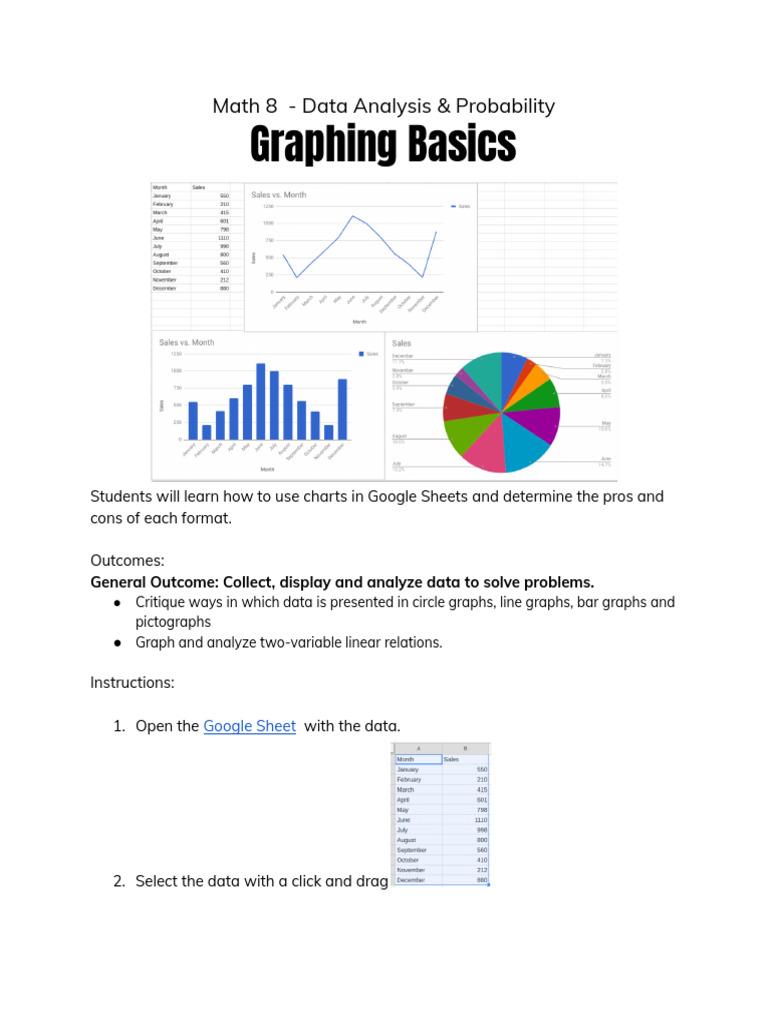 Math 8 - Graphing Basics On Spreadsheet | PDF | Chart