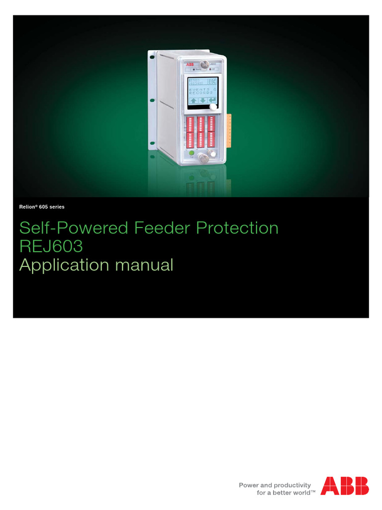Relion 605 Series Application Manual | PDF | Relay | Transformer