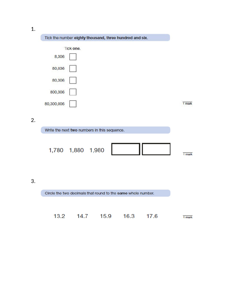 Math PP 2 Mid Term Year 6 | PDF