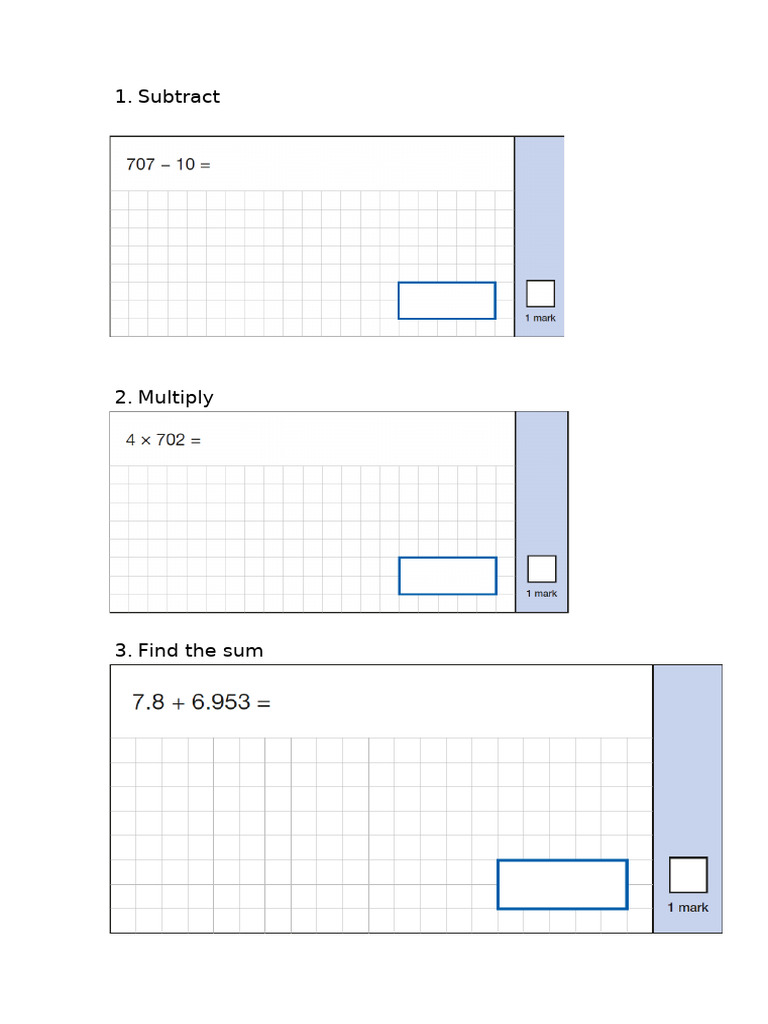 Math Paper 1 Mid Term Year 6 | PDF
