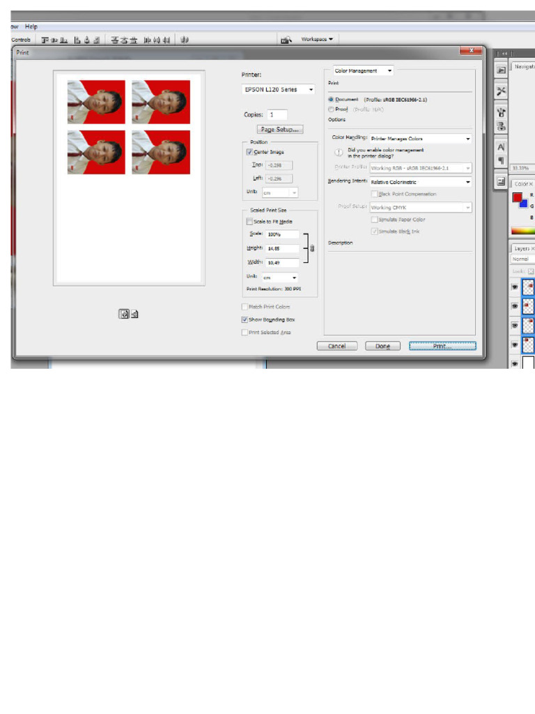 Settingan Cetak Pas Foto | PDF