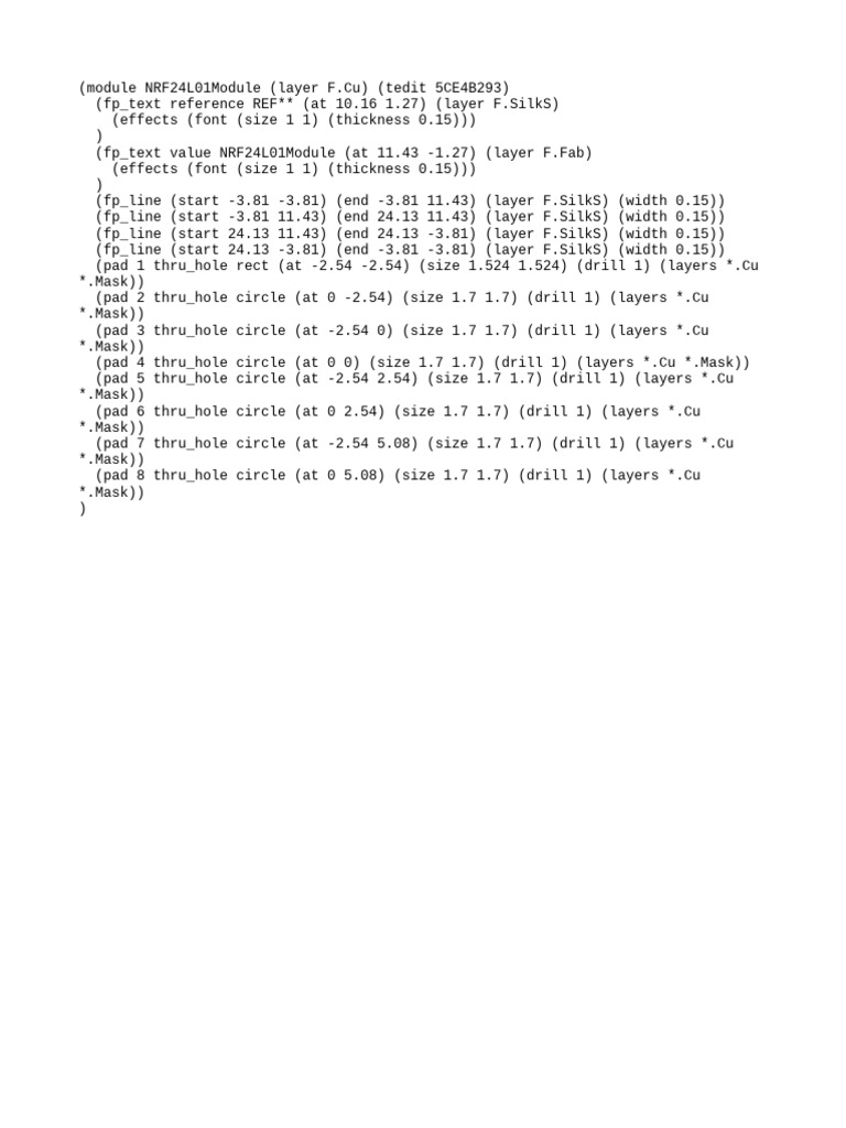 NRF24L01 Module KiCad Design | PDF