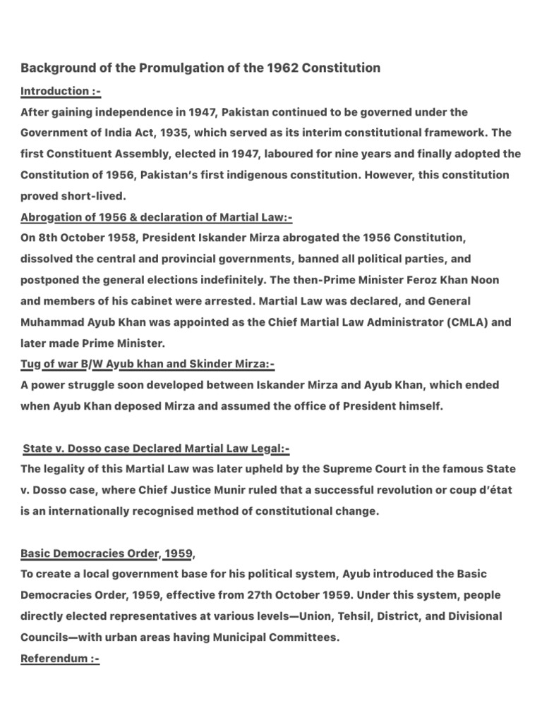 Background of The Promulgation of The 1962 Constitution | PDF ...