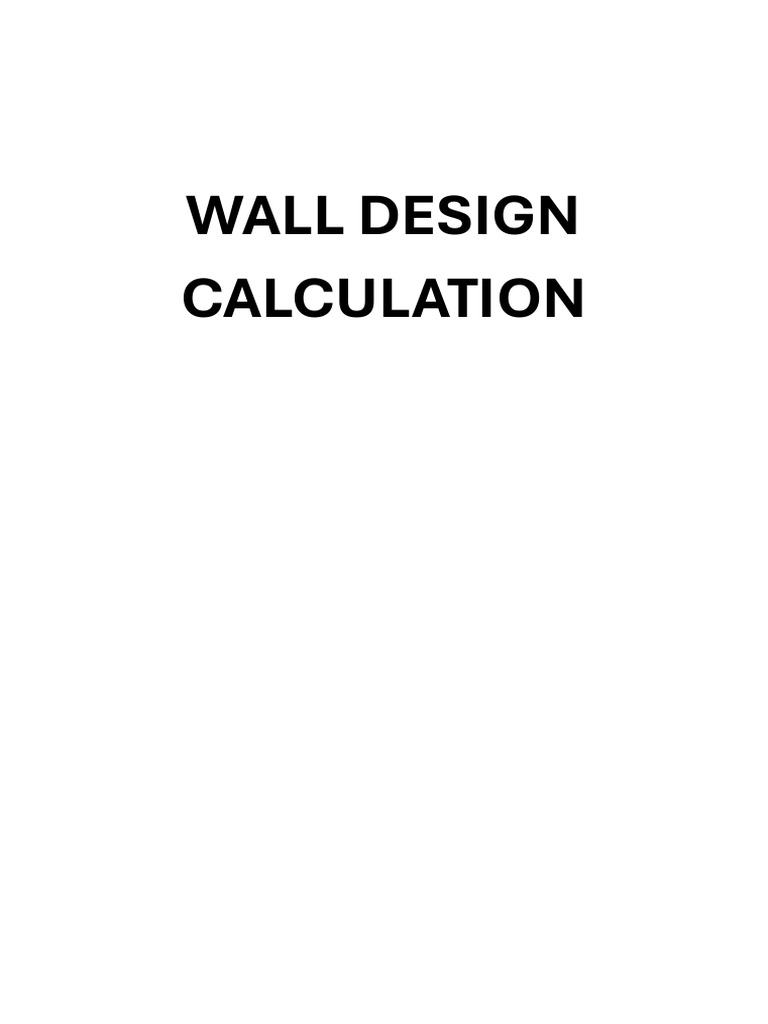 Wall Design Calculation | PDF