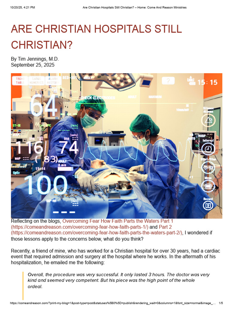 Are Christian Hospitals Losing Faith? | PDF | Hospital | Major ...