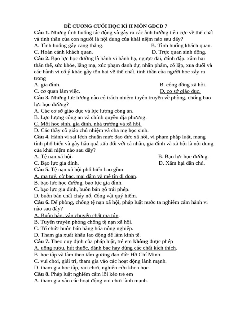 Đề cương 7 ck2 | PDF