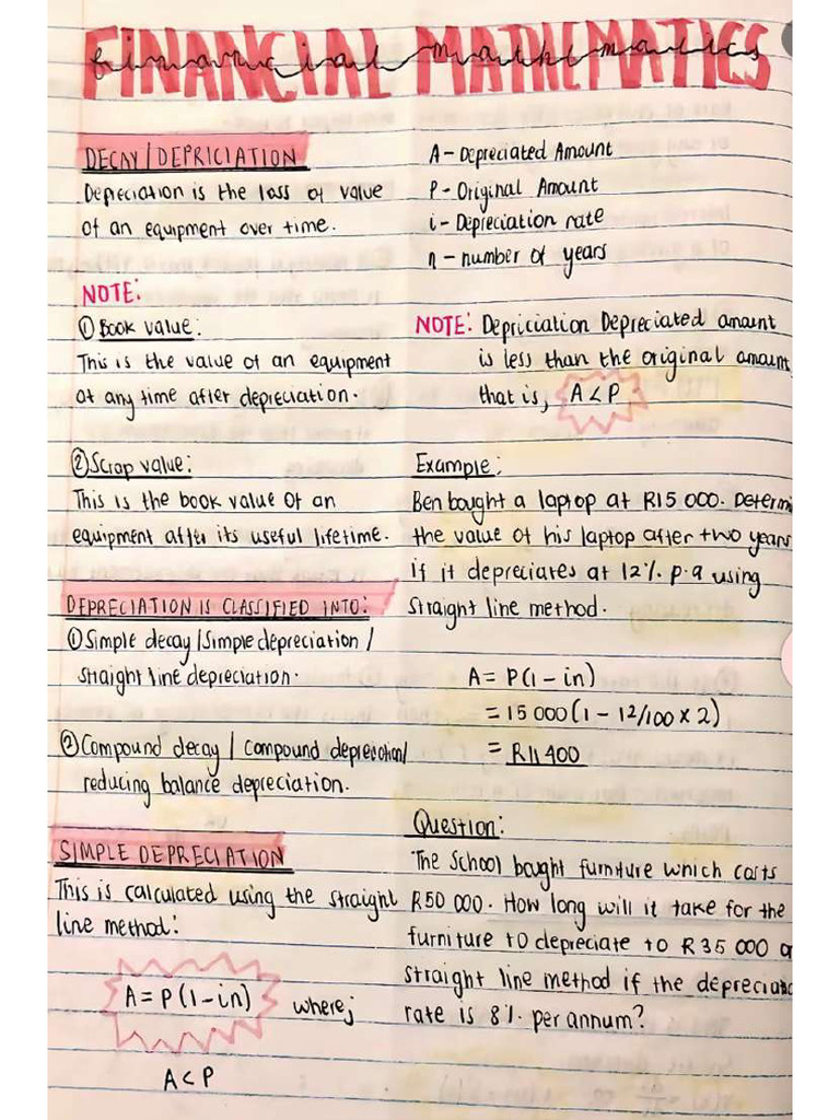 Tips To Answer Financial Maths Questions | PDF
