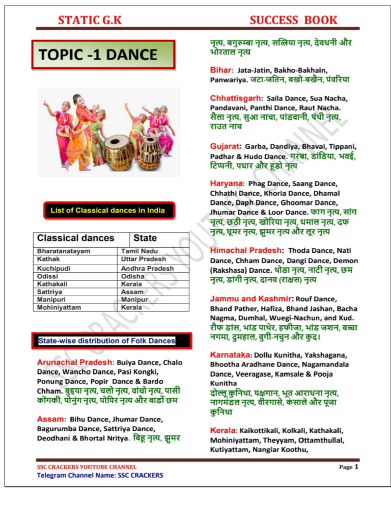 Dance Forms in India | PDF