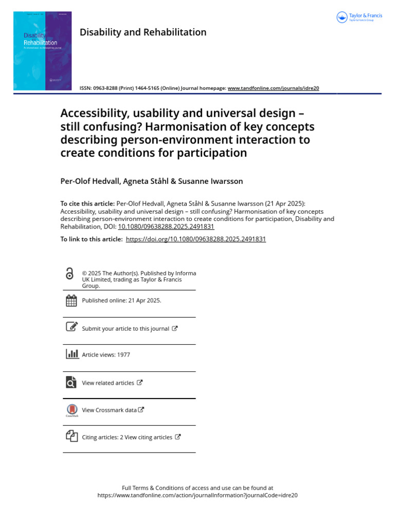 Accessibility Usability and Universal Design Still Confusing ...