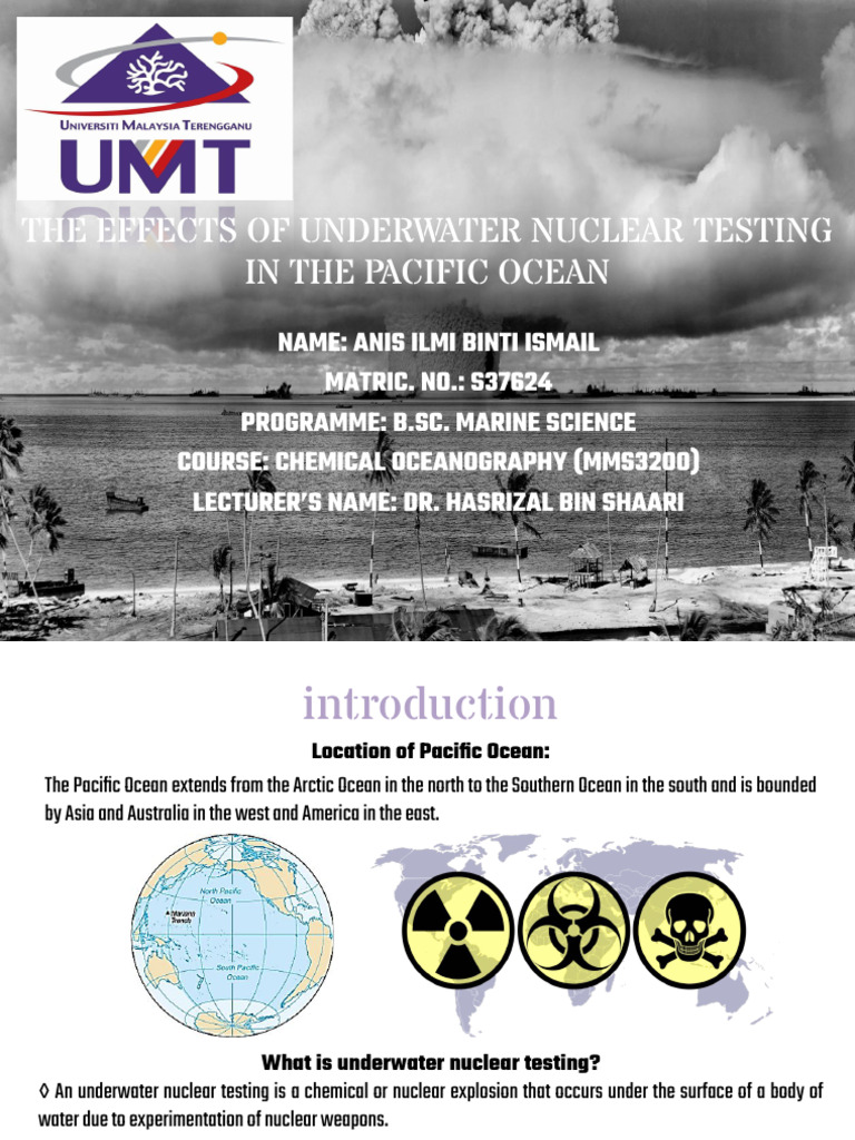 Effects of Underwater Nuclear Testing in The Pacific Ocean | PDF ...