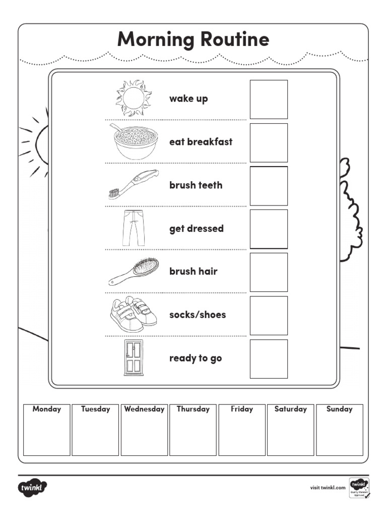 BW Morning Routine Chart | PDF