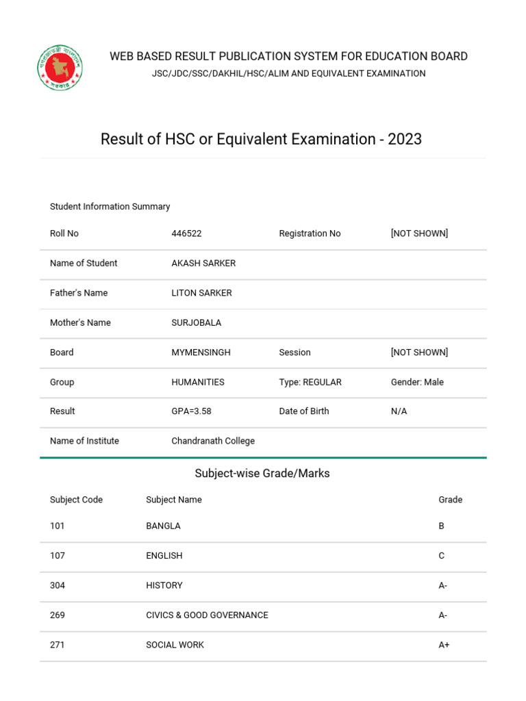Web Based Result Publication System For Education Board PDF | PDF
