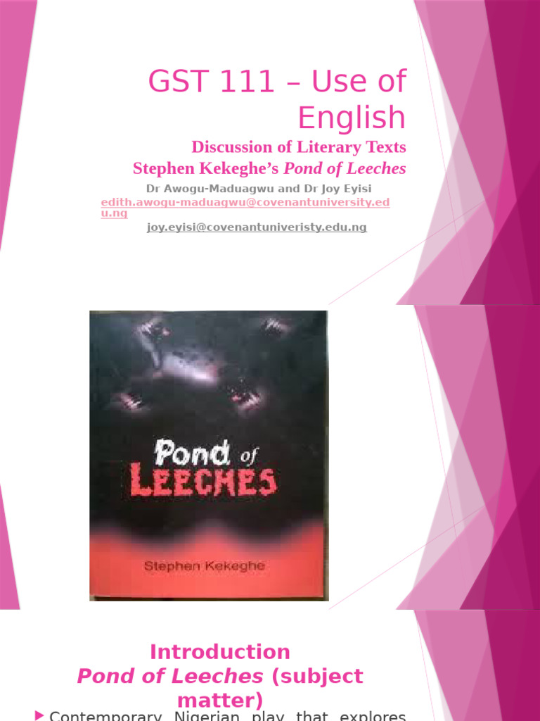 Drama Text Pond of Leeches | PDF
