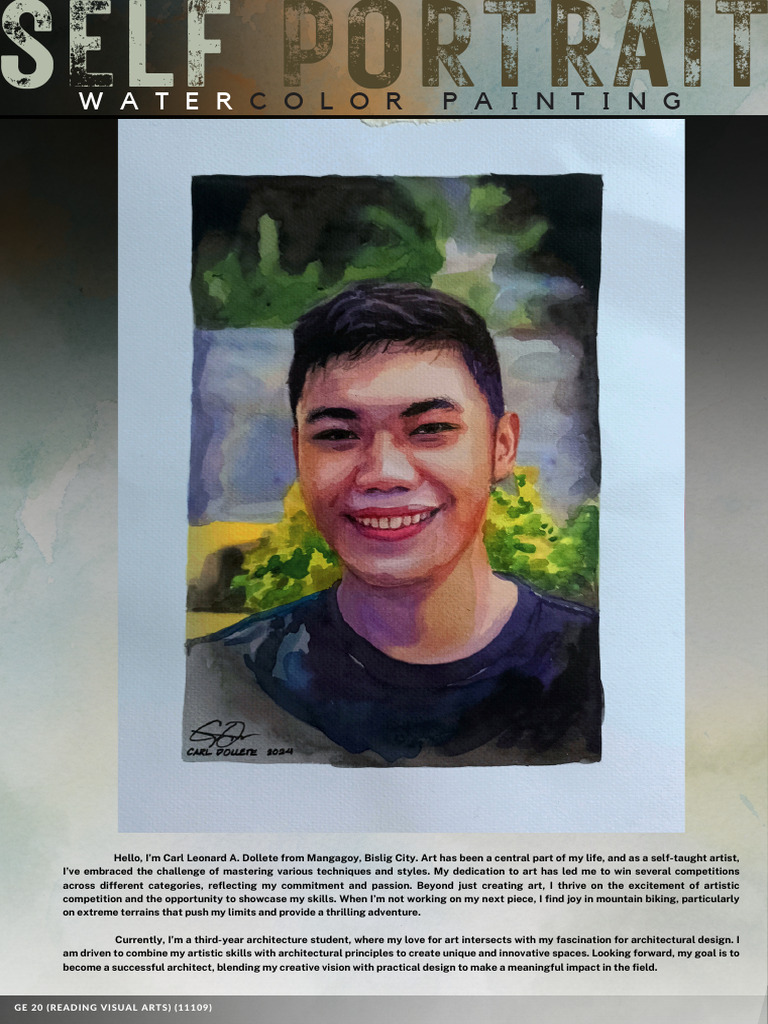 Final Project (Self-Portrait Painting With Self-Introduction) Final ...