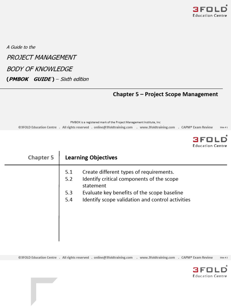 Chapter 5 - Project Scope Management | PDF | Project Management | Agile ...