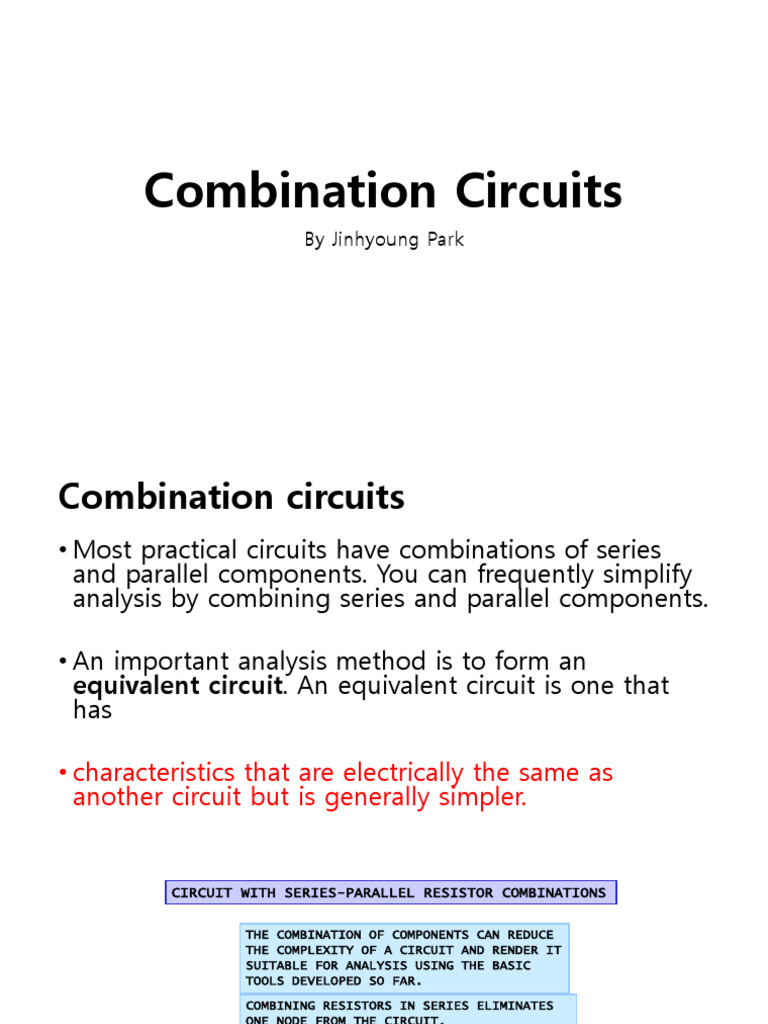 Lecture5 Combination Circuits 2025fall | PDF | Electrical Network ...