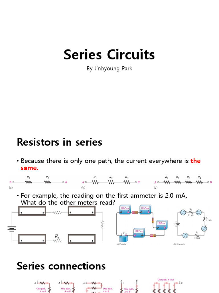 Lecture3 Series Circuit 2024fall | PDF | Electrical Network | Series And Parallel Circuits
