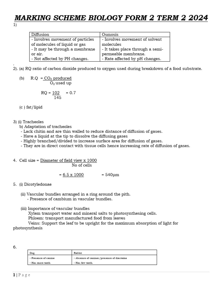 F2 Biology MS | PDF | Leaf | Cell Membrane