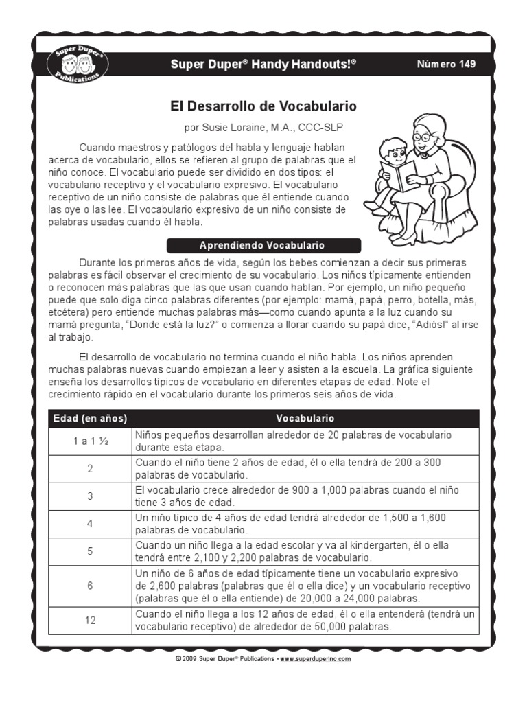 149 - El Desarrollo Del Vocabulario | PDF