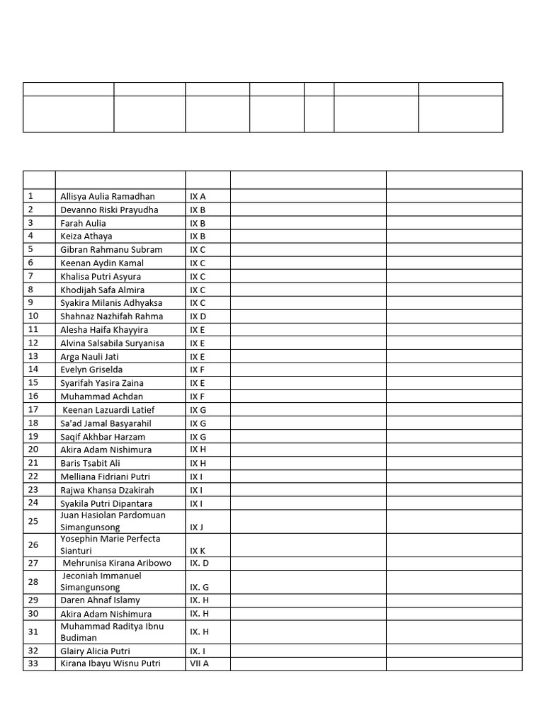 Form Peserta Olimpiade Nasional Reg 2025 | PDF