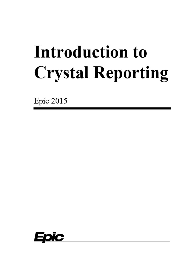 Crystal Reporting Training Guide 2015 | PDF | Databases | Relational ...