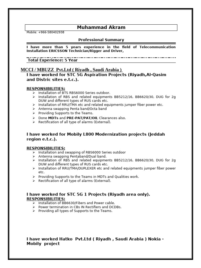 Akram CV (17) H | PDF